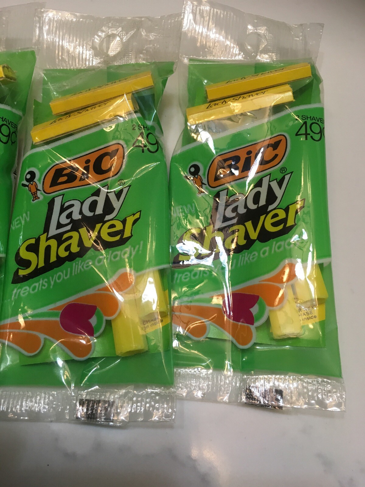Lot 4 Vintage Bic Lady Shaver 1970's Disposable Razor for Women New Old ...