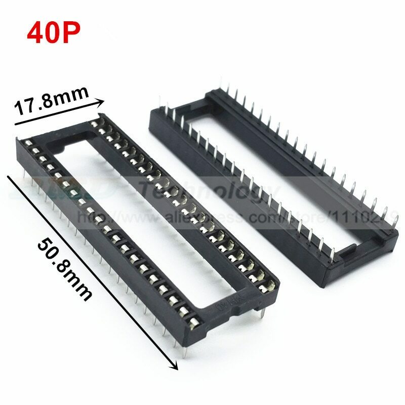 DIL DIP Socket Holder Connector Adapter Solder 6 8 14 16 18 20 24 28 32 ...