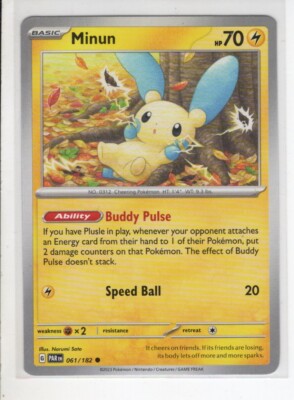 MINUN PARADOX RIFT SET POKEMON CARD 061/182 LP | eBay