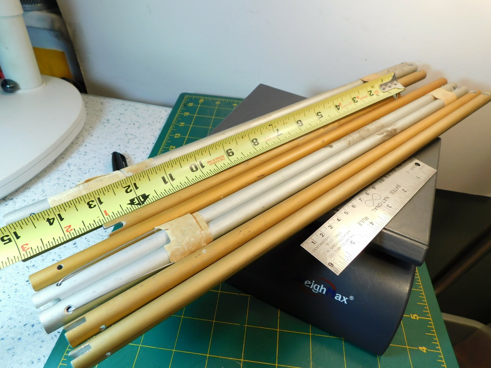 8-18" 1-13" x 1/2" Slotted Aluminum Sail Boat Sail Cable Support Tubes ...