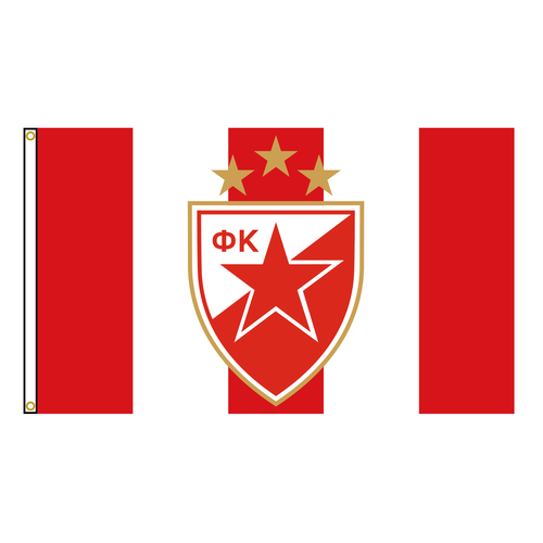 Red Star Belgrade Flag FK Crvena Zvezda Zastava 2x3 or 3x5 | eBay
