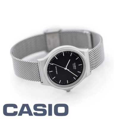 CASIO MQ-24M-1EJH Stainless Steel Milanese Mesh Strap Standard Analog ...