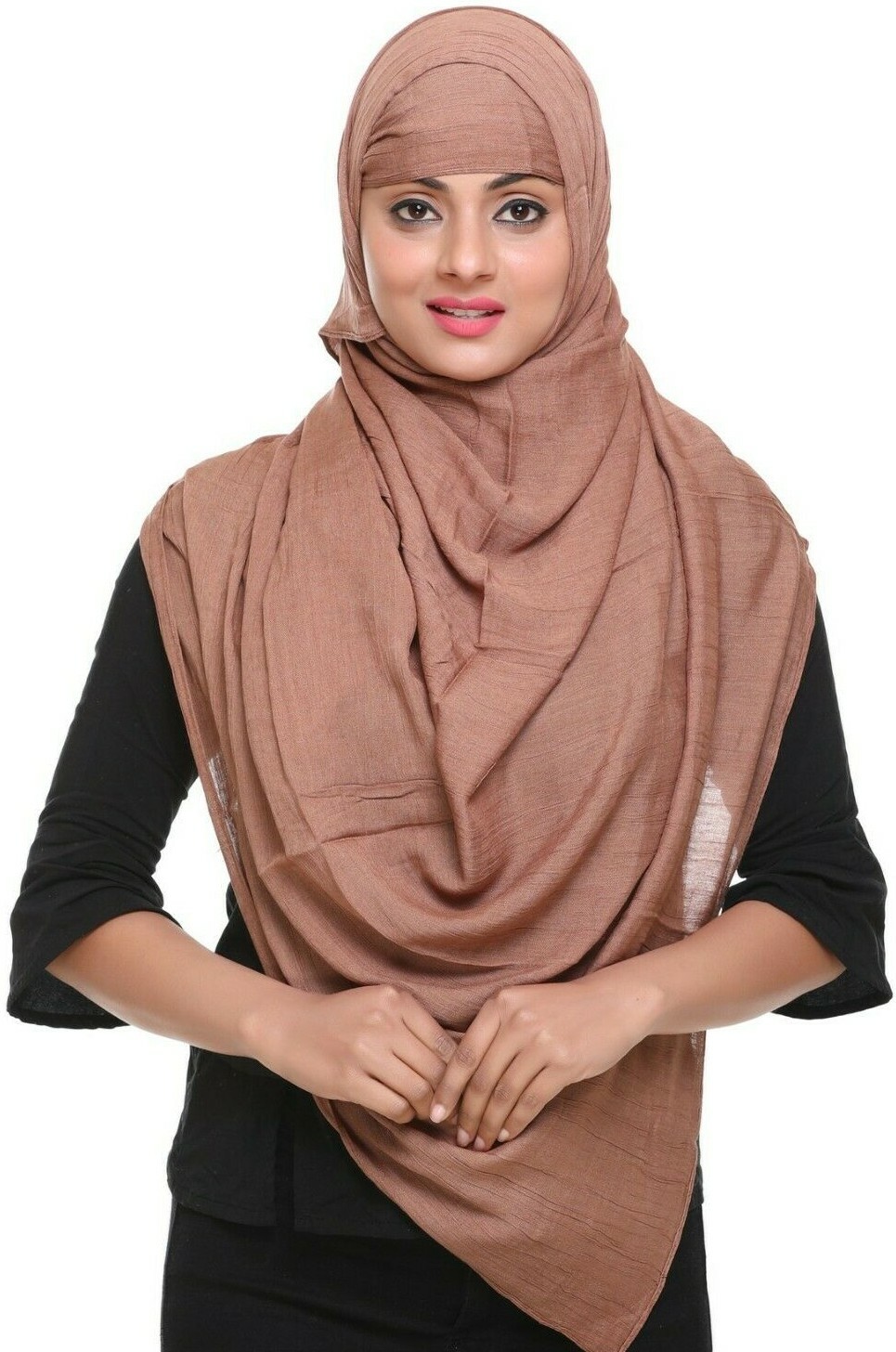HIGH QUALITY 100% RAYON CRUMPLED HABIBA SOLID HIJAB SCARF SHAWL ...