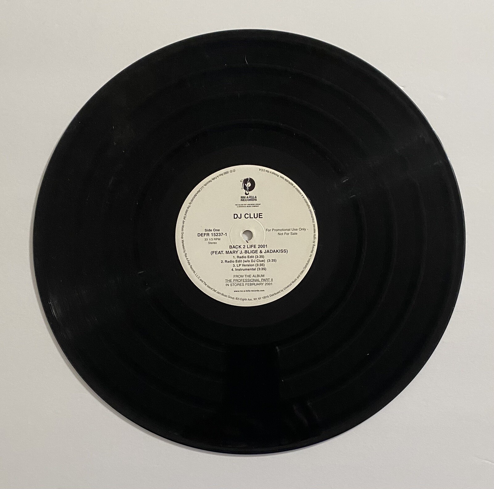 DJ Clue – Back 2 Life 2001 - Roc-A-Fella Records – DEFR 15237-1 PROMO ...