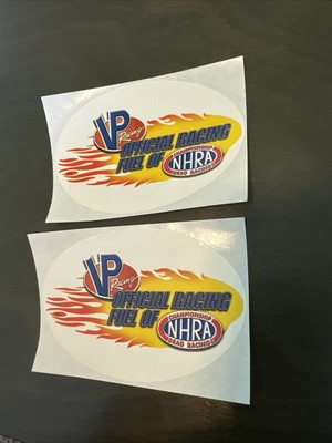 Lot of 2 Decals VP Racing NHRA Nascar Official Racing Fuel Drag Hot Rod ...