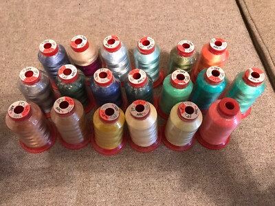 Embroidery Thread Lot Arc Rayon 40 Weight 1000m Soft Yellow Set 19 Each ...