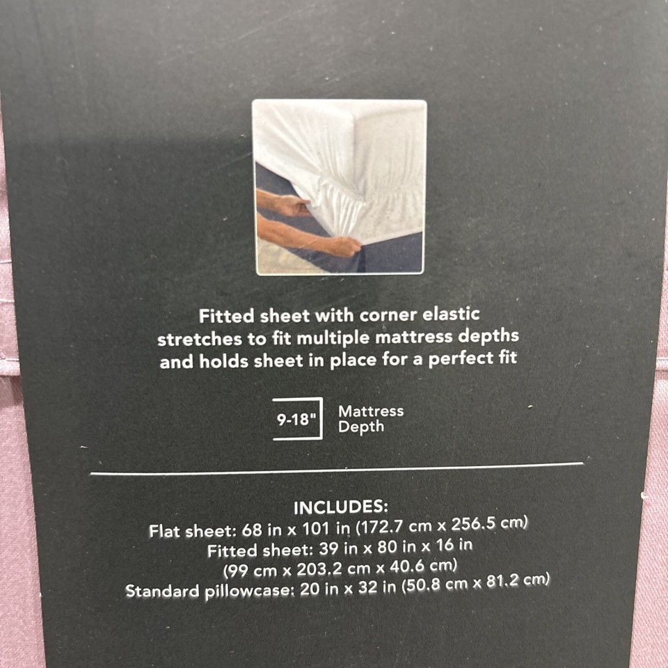 Twin XL 400 Thread Count Performance Sheet Set Rose Marble Threshold | eBay