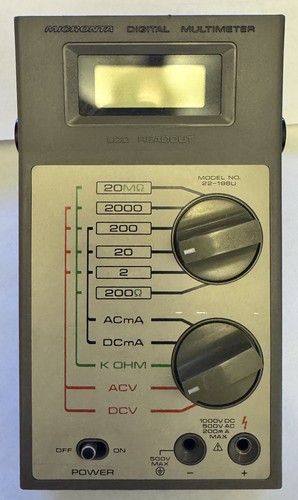 Micronta Model No. 22-198U Digital Multimeter Tested Working - Great ...