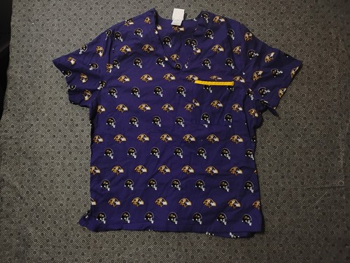 NFL Scrubs Top Baltimore Ravens Unisex Large Purple | eBay