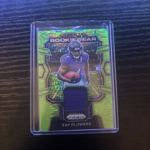 2023 Panini Prizm - Rookie Gear Zay Flowers #RG-ZF Neon Green Pulsar ...