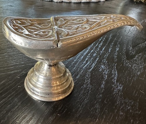 Vintage Ornate Silver & Bronze Censor Boat Incense Holder Heavy | eBay