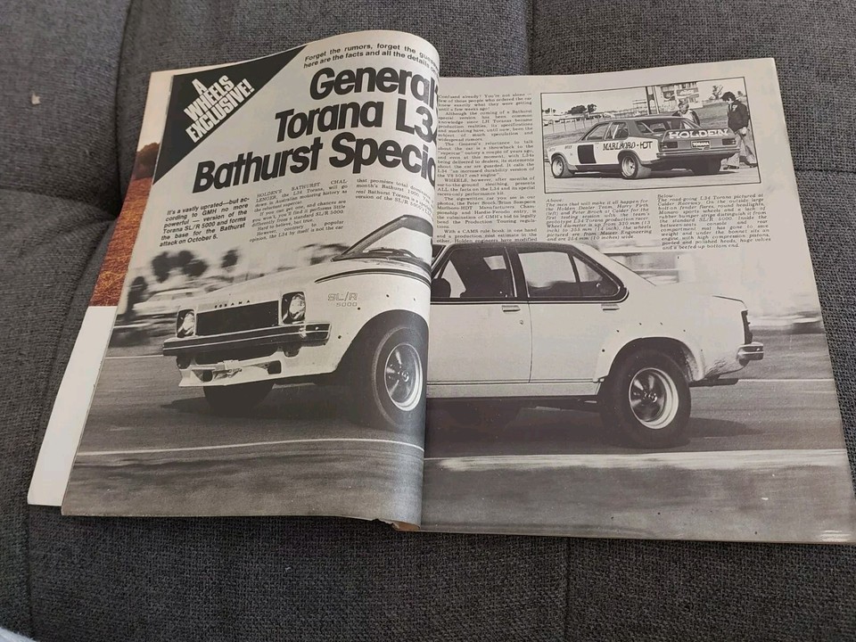 WHEELS OCTOBER 1974 TORANA L34 BATHURST ALLAN MOFFAT TORANA GOOD ...