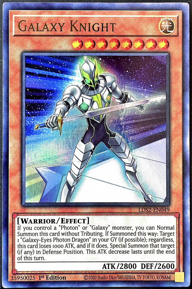 Yugioh! Galaxy Knight - LDS2-EN049 - Ultra Rare - 1st Edition Near Mint ...
