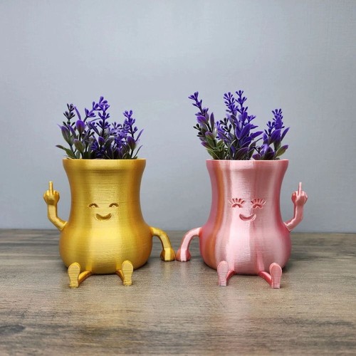 Resin Cheeky Middle Finger Succulent Planter Middle Fingers Up Flower ...