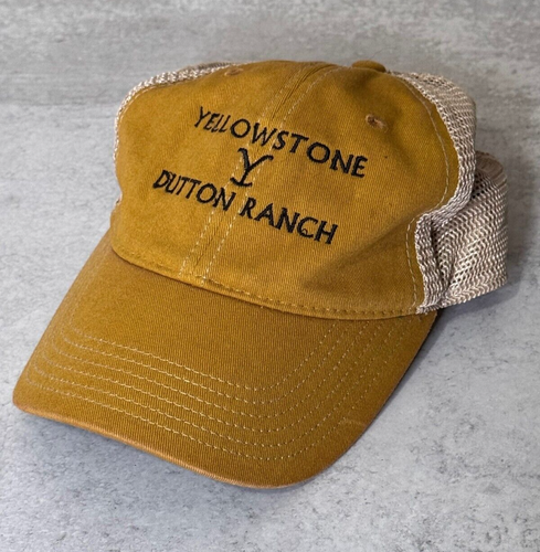 Yellowstone Dutton Ranch Embroidered Snapback Hat/Cap Yellow One Size ...