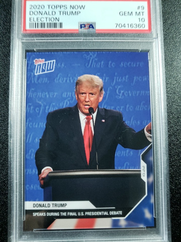 PSA 10 Donald Trump Card #9 Topps Now Election 2020 President Debate | eBay