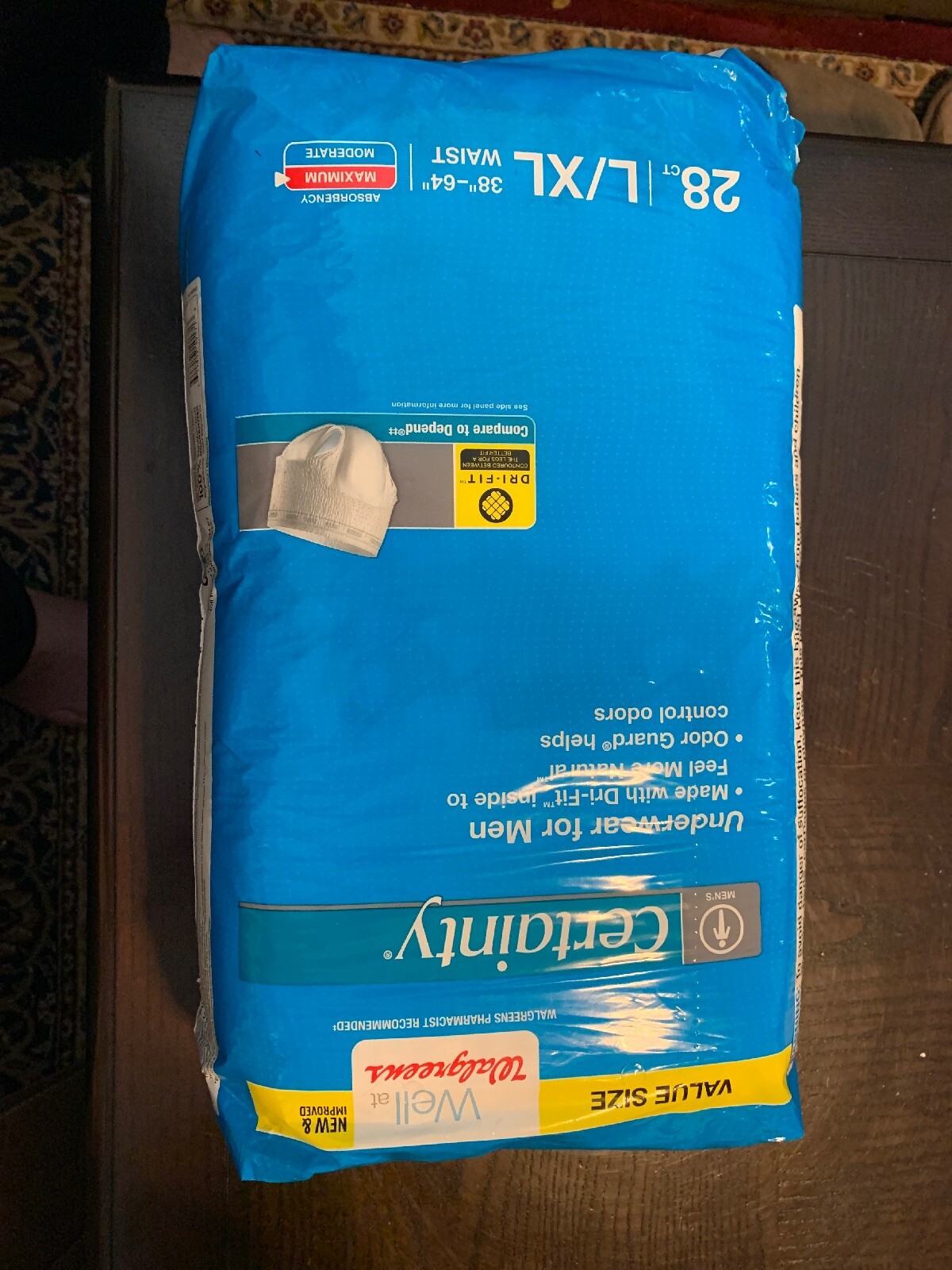 3 packs Certainty Walgreens Men's Underwear Max Absorbency Large XL 84 ...