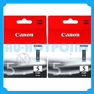 2x Canon PGI-5BK BLACK Ink=>iP4300/iP5200/iP5200R/iP5300/MP830 MP960 ...