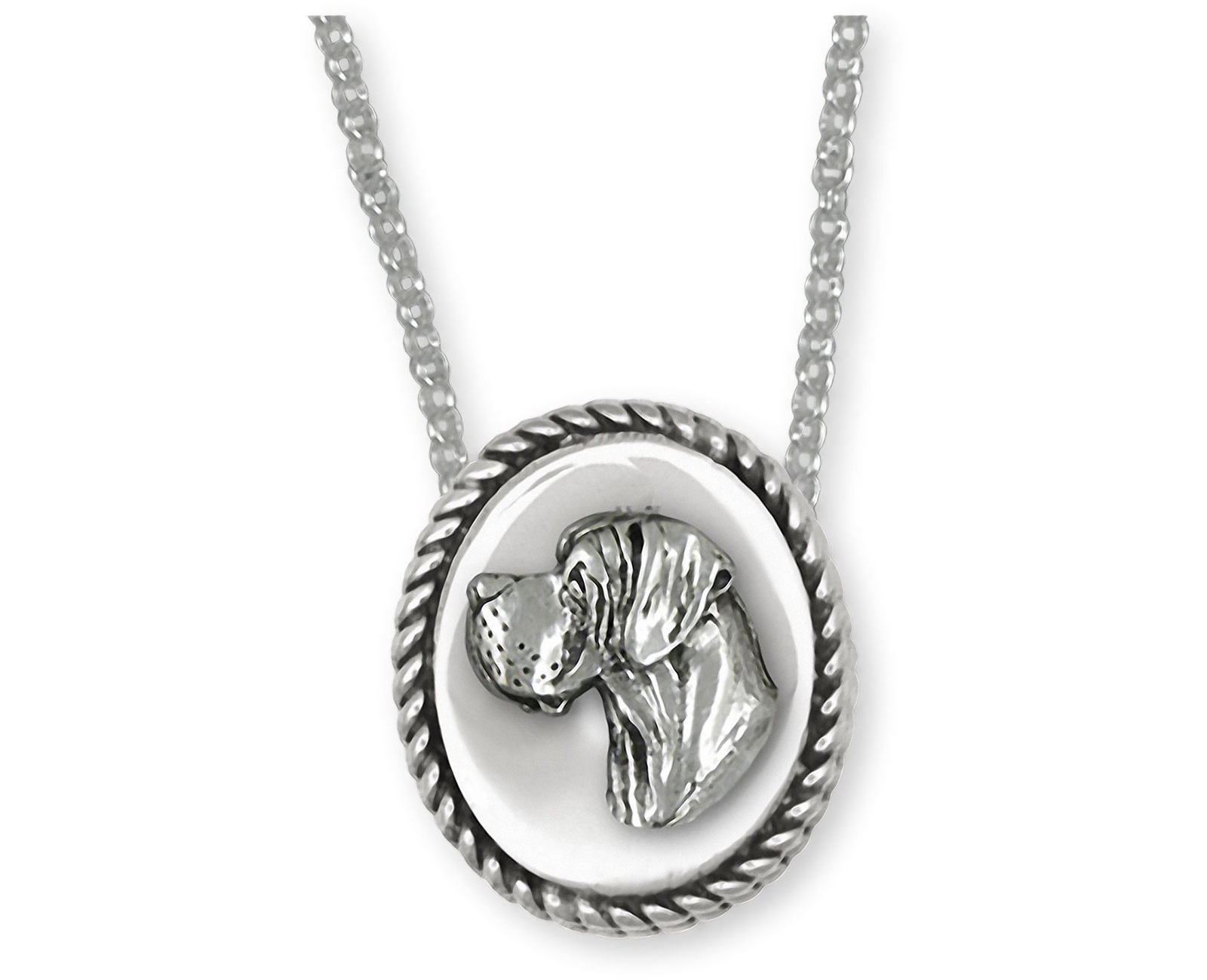 Great Dane Jewelry Sterling Silver Handmade Great Dane Necklace GDL18H ...