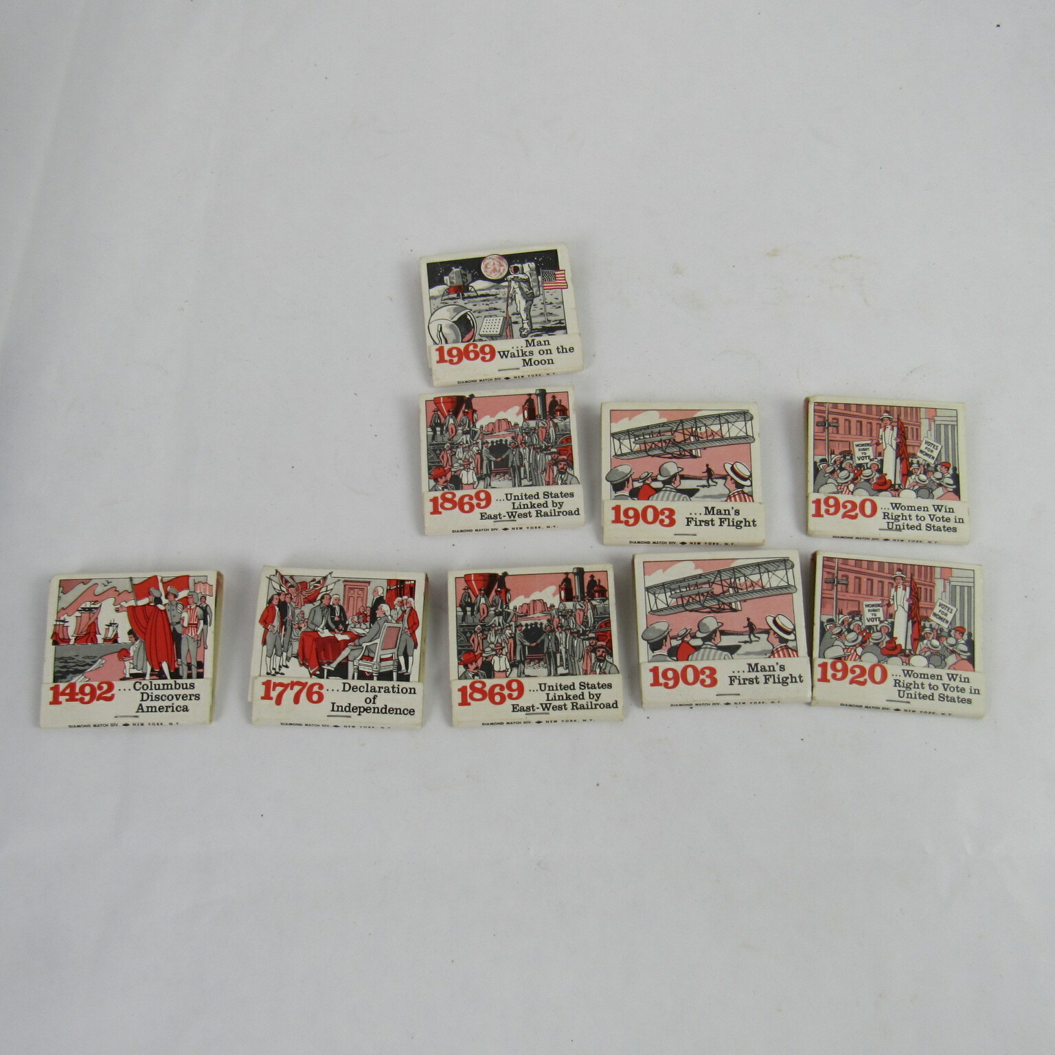 Vintage Matchbooks Historical Dates Collectible Lot of 9 | eBay