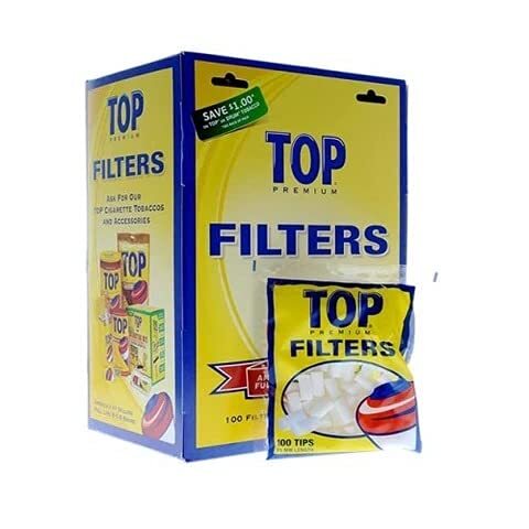 Top King Size 15mm Filter Tips 100 Filters per Bag 30 Count - 3000 ...