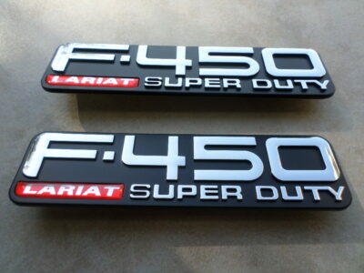 99-03 FORD F-450 LARIAT SUPER DUTY XC3Z-16720-AA EMBLEM LOGO NAMEPLATE ...
