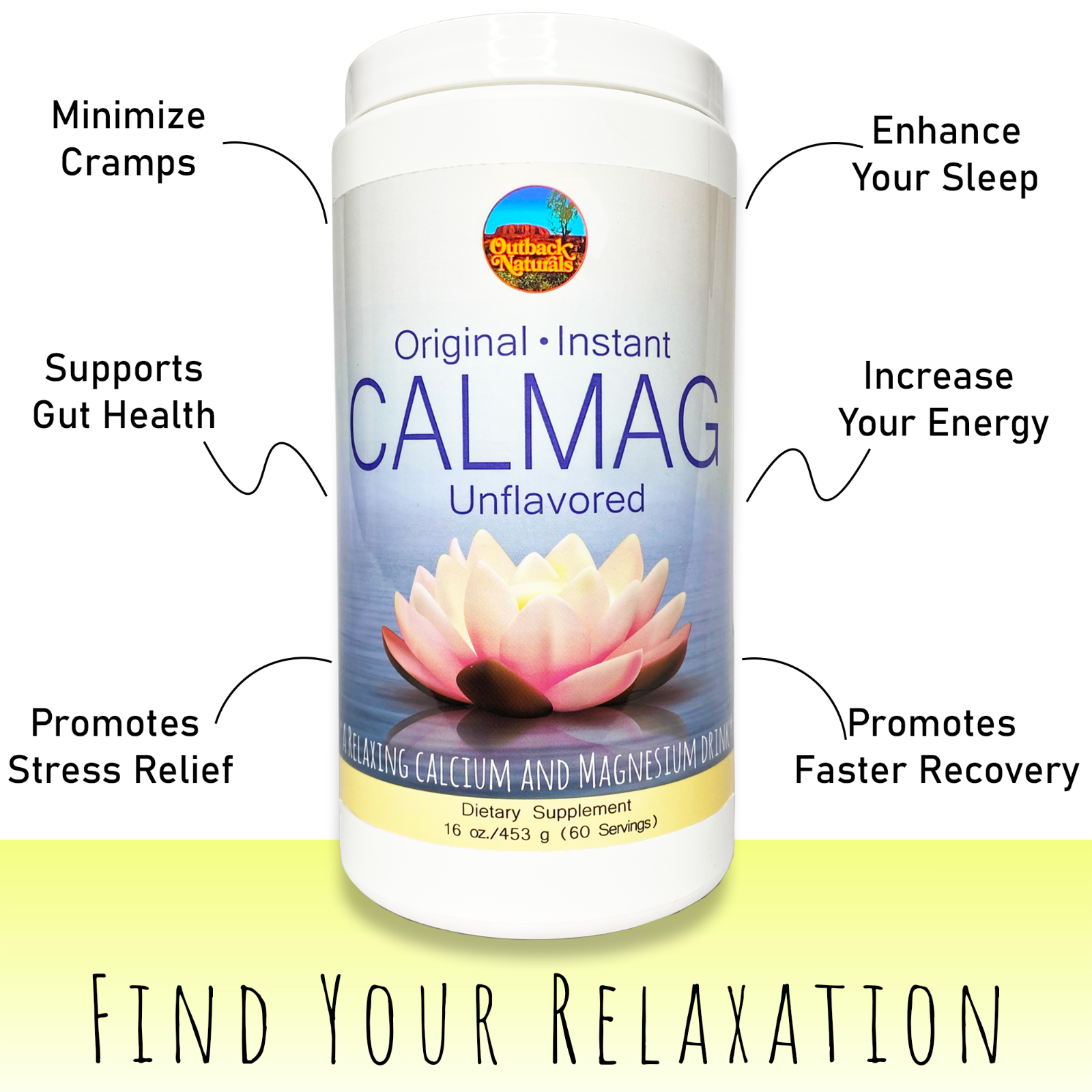 Original Instant CalMag powder - unflavored 2:1 ratio of calcium and ...