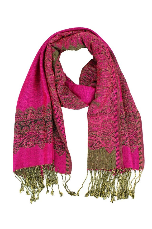 US-SELLER New Reversible Border Paisley Pash, Scarf Shawl Wrap Elegant ...