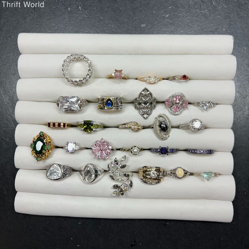 Lot of Costume Rings Size Styles Vary Bling Rhinestones | eBay