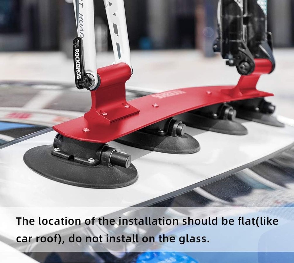 ROCKBROS Sucker Bike Rack for Car Roof Suction Cup Quick Release ...