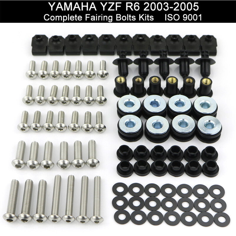 Complete Fairing Bolt Kit body screws Fit For Yamaha YZF R6 2003-2005 ...