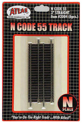 Atlas N Scale Code 55 3" Straight 6-Pack Model Train Track | eBay