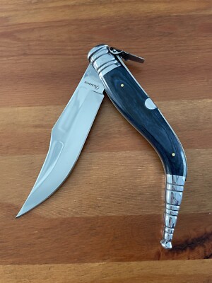 6.5" Spanish Navaja Sevillana Pocket Knife Blue Stamina Wood Scales ...