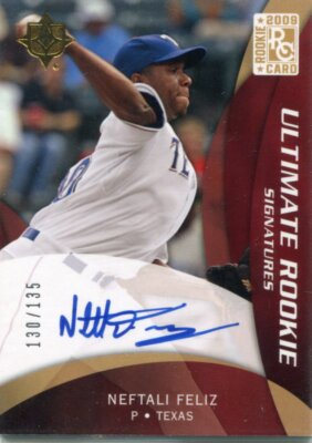 2009 Ultimate Collection - NEFTALI FELIZ - Autograph Rookie - RANGERS # ...