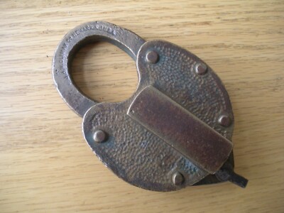 RARE VINTAGE OBSOLETE BRASS RR RAILROAD LOCK S C P CO | eBay