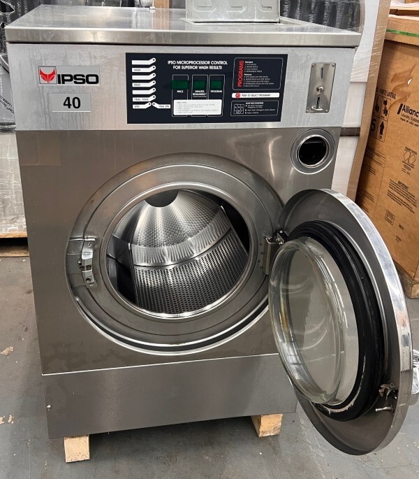 Ipso 40Lb Commercial Front Load Washer 240V 60Hz 3Ph Coin Operated 2000 ...
