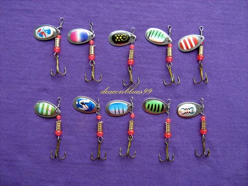 Inline Spinner Kit - 10 Spinnerbaits With Tackle Box - Ultralight 2 1/4 ...