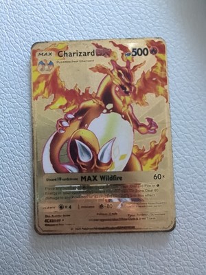 2020 Pokémon MAX Charizard OX HP500 Gold Foil, Card 52/100🔥 fan art ...