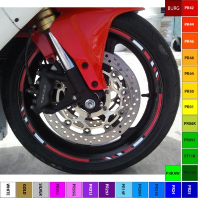 CUSTOM MOTORCYCLE RIM STRIPE WHEEL DECAL TAPE STICKER APRILIA DUCATI ...