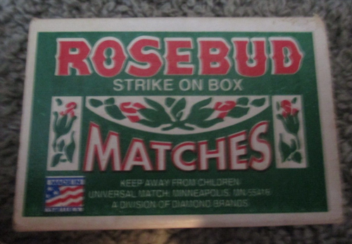 Vintage Rosebud Damp Proof Matches Strike on Box Made in USA ...