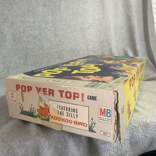 Pop Yer Top! Board Game VTG 1968 Milton Bradley Silly Koo Koo Bird ...