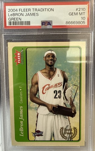2004 Fleer Tradition LeBron James #210 Green PSA 10 Gem Mint | eBay