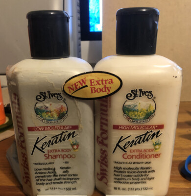 St Ives Swiss Keratin Extra Body Shampoo + Conditioner 18 oz | eBay