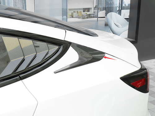 For Tesla Model 3 2017-2021 ABS carbon fiber rear window side spoiler ...