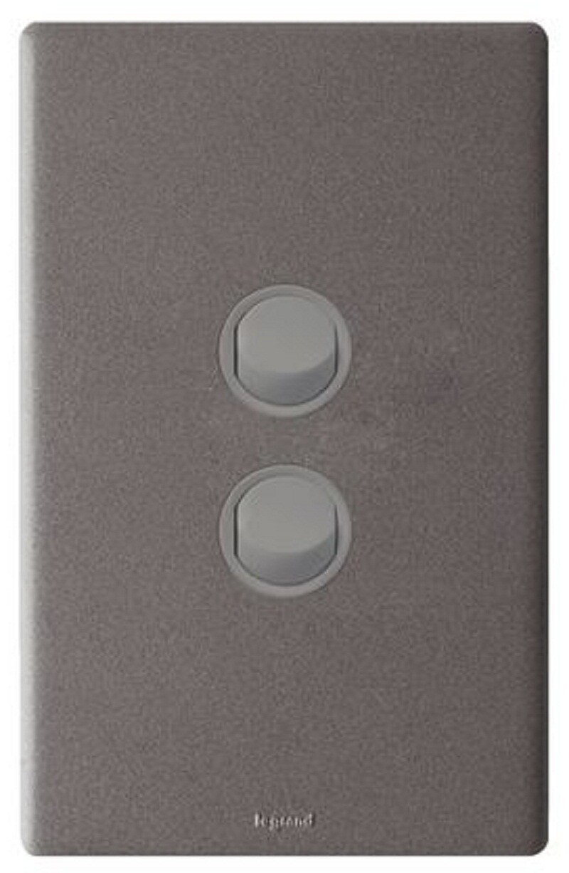Legrand DEDICATED PLATE 2-GANG SWITCH Weatherproof IP66 16AX 1-Pole ...