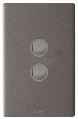 Legrand DEDICATED PLATE 2-GANG SWITCH Weatherproof IP66 16AX 1-Pole ...