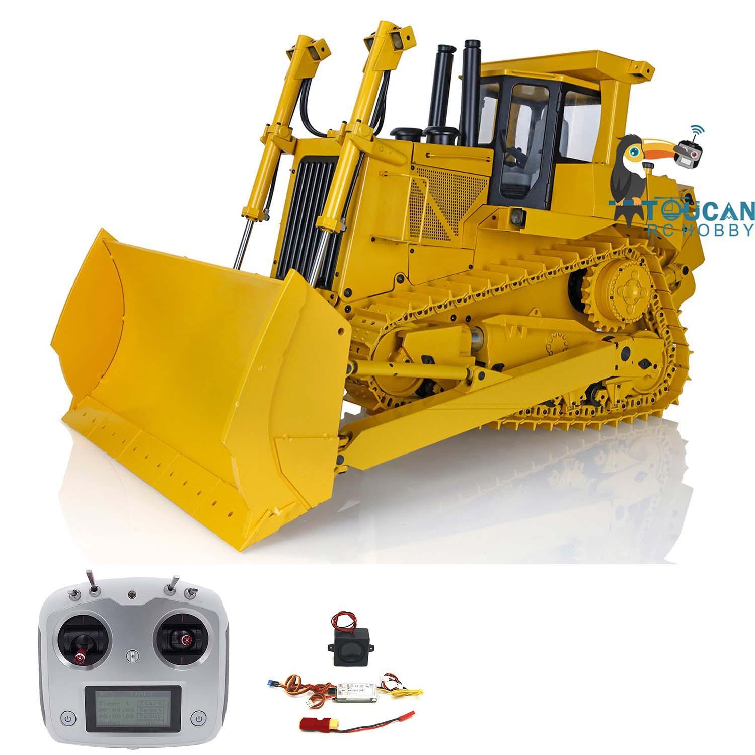 JDM 1/14 RC Metal Hydraulic Bulldozer DXR2 Dozer New Upgraded 201 Sound ...