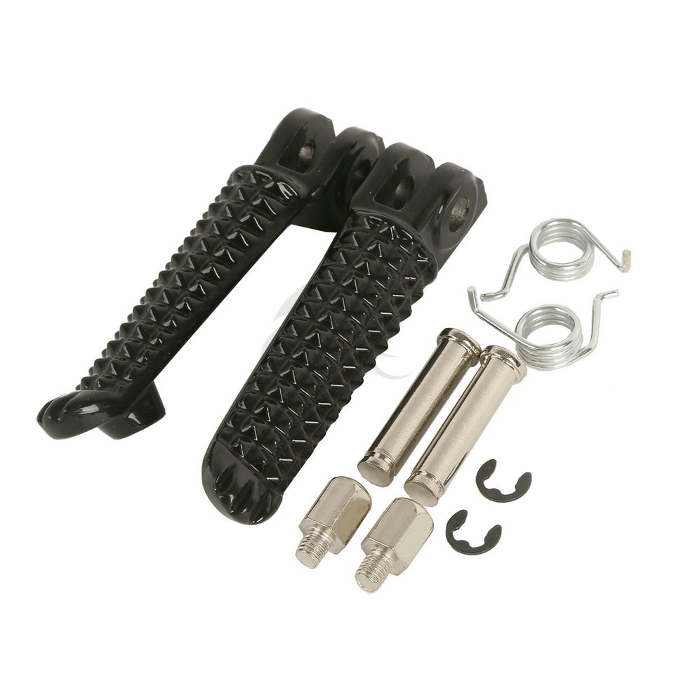 Black Front Footrest Foot Pegs Fit For Yamaha YZF R6 99-20 R1 1998-25 ...