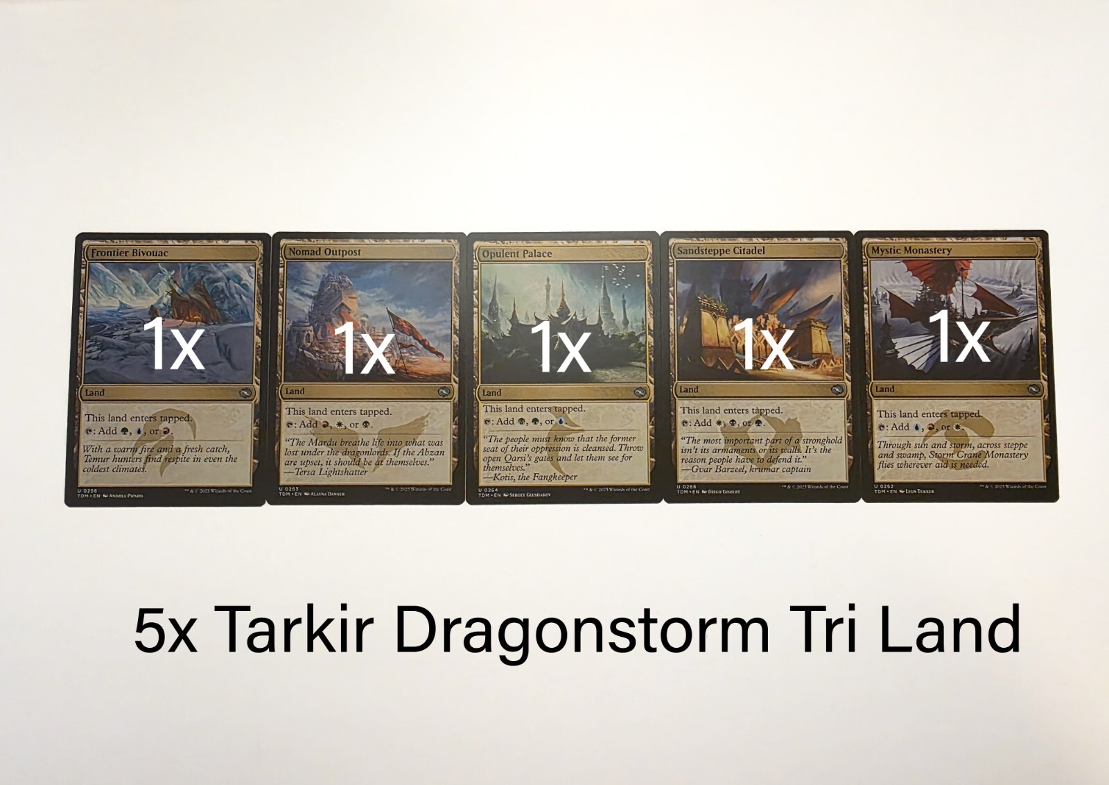 Set of 5 Tri Land Tarkir Dragonstorm - Dual Land (1x Each) Commander ...