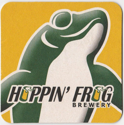 Hoppin' Frog Brewery Beer Coaster Akron OH | eBay